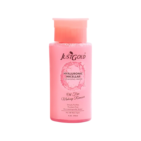 Just Gold Cleansing Water Hyaluronic Micellar Make Up Remover 190ml – Nazar Jan's Supermarket