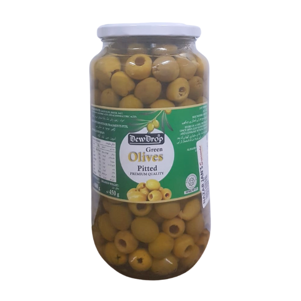 Dew Drop Green Pitted Olives 880g – Nazar Jan's Supermarket