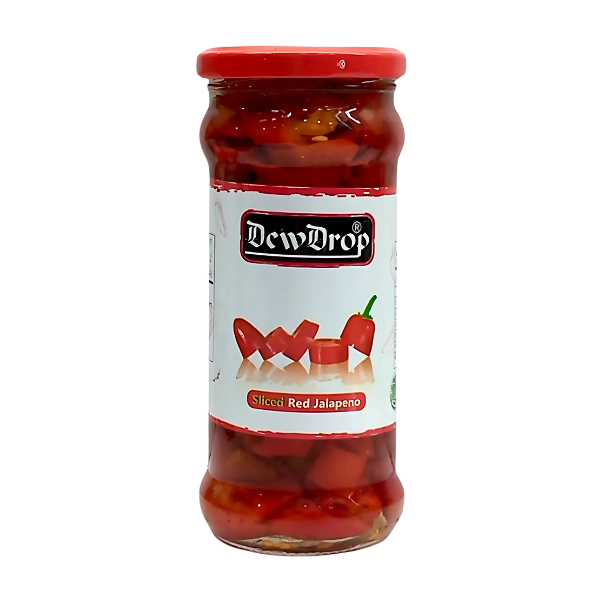 DewDrop Sliced Jalapeno Red Pepper Pickle 370Gm – Nazar Jan's Supermarket