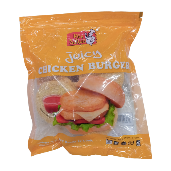 Mon Salwa Juicy Chicken Burger 500g – Nazar Jan's Supermarket