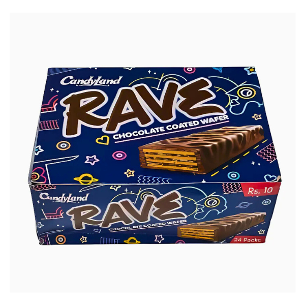 CANDYLAND RAVE CHOCOLATE COATED WAFER 1X24 – Nazar Jan's Supermarket