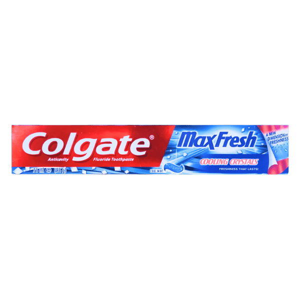 COLGATE MAX FRESH TOOTHPASTE-BLUE IMPORTED 75ML – Nazar Jan's Supermarket