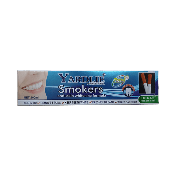 YARDLIE SMOKERS ANTI-STAIN WHITENING TOOTHPASTE 100ML – Nazar Jan's ...
