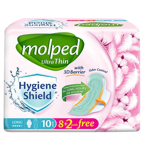 MOLPED ULTRA THIN WITH 3D BARRIER LONG 10PADS – Nazar Jan's Supermarket