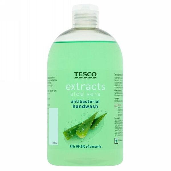 TESCO EXTRACTS ALOE VERA ANTIBACTERIAL HAND WASH 500ML – Nazar Jan's ...
